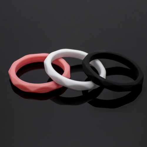 Pack of 3 Women's Silicone Wedding Rings Fitness Bands in - Etsy