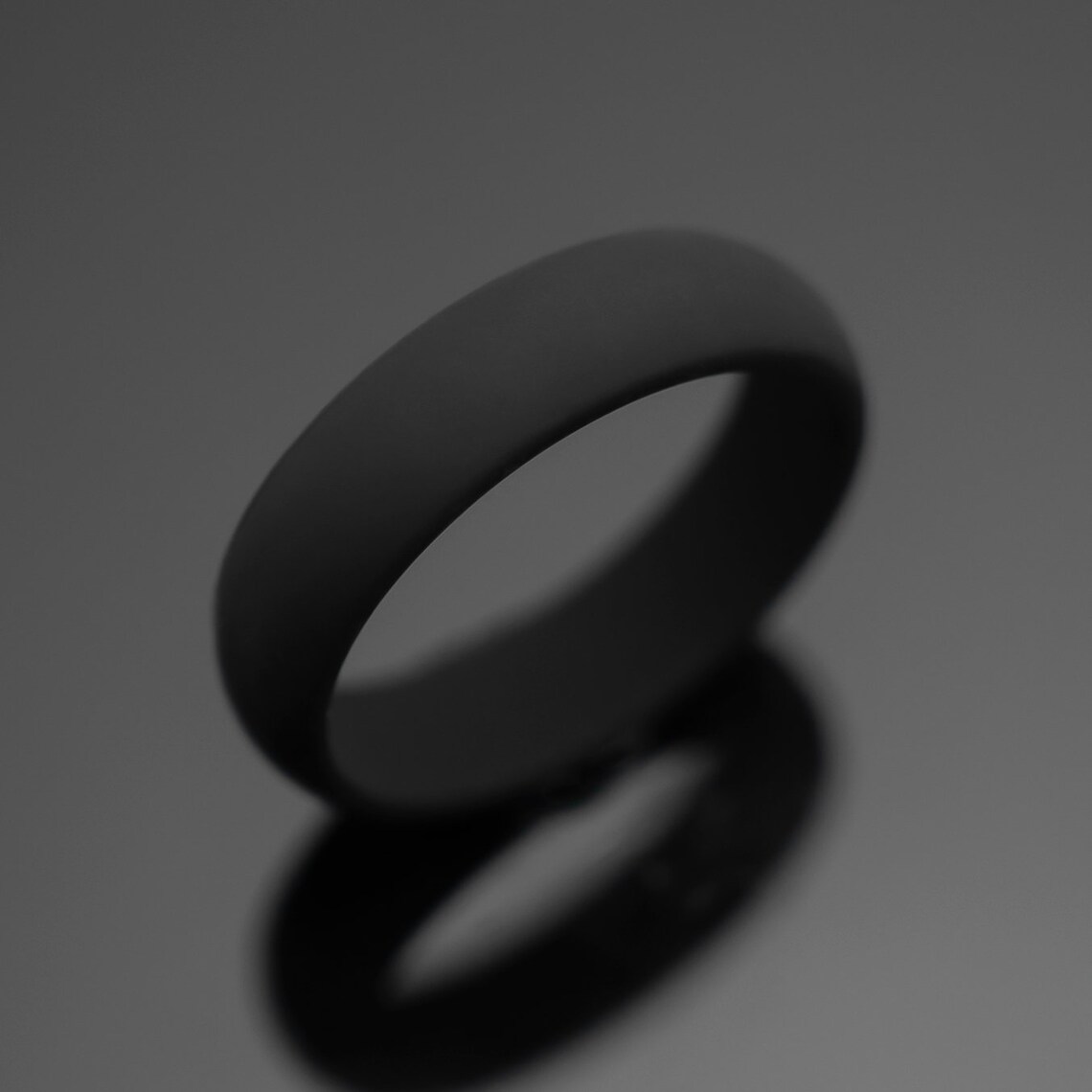 Mens Silicone Ring Set Two Black Onyx Silicone Bands for Him - Etsy