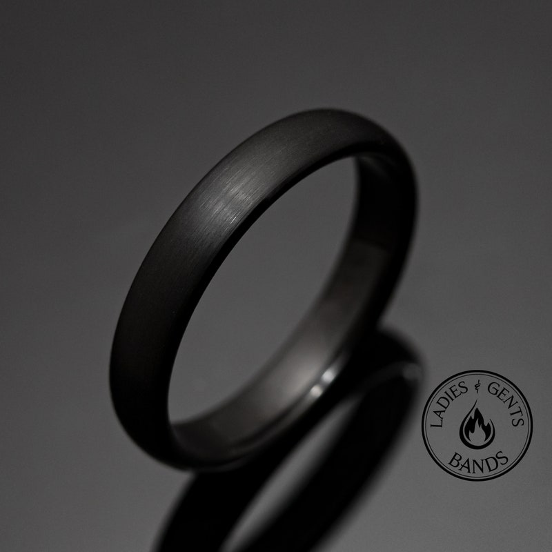 Black Obsidian 4mm Band - Etsy UK