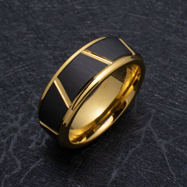 Black Gold Ring - Etsy