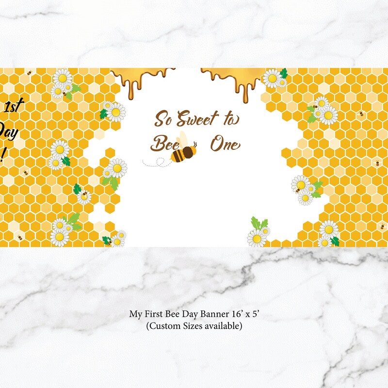 First Bee Day Banner - Etsy