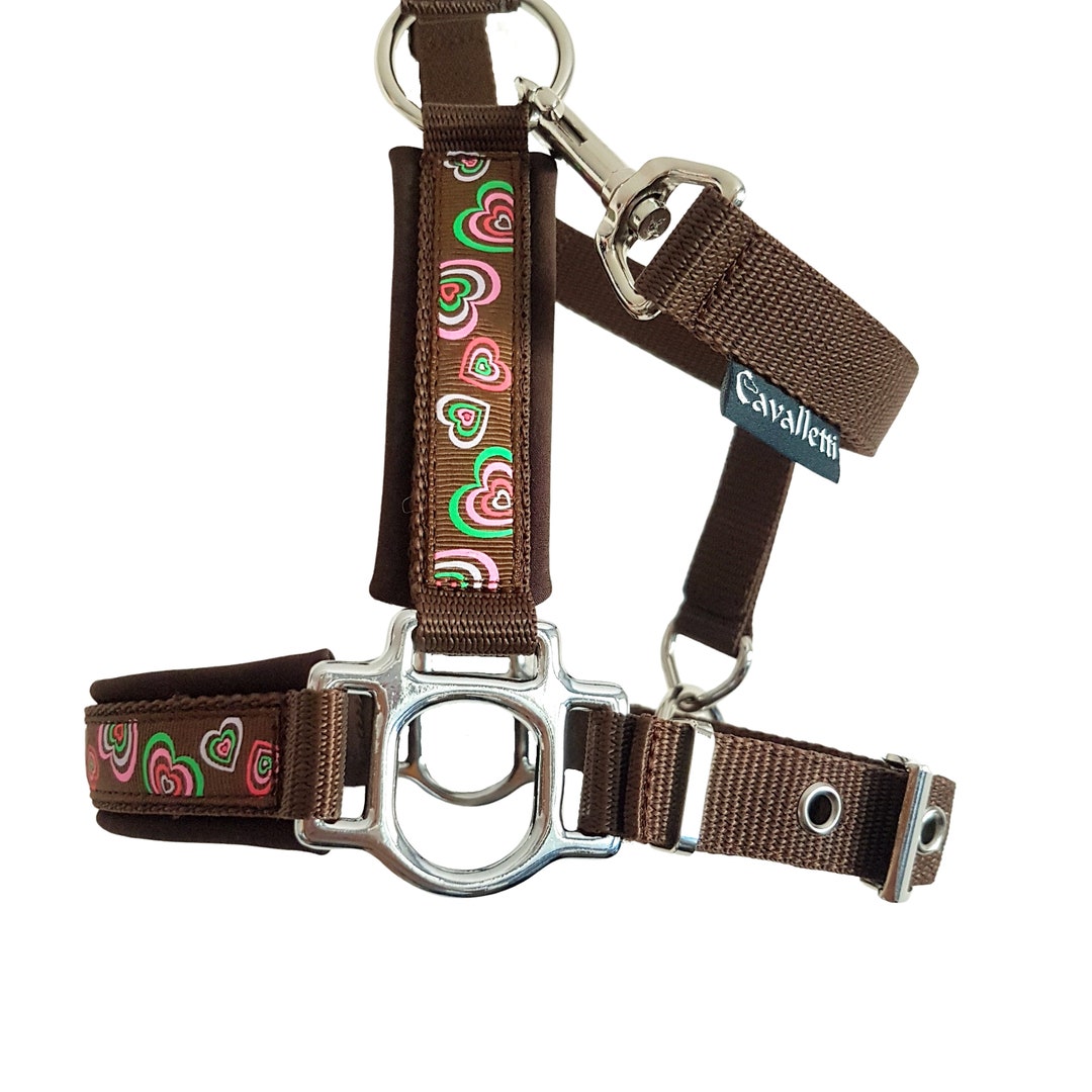 Halter / Headcollar Shetland Pony "hearts" Halter for Horses Brown ...