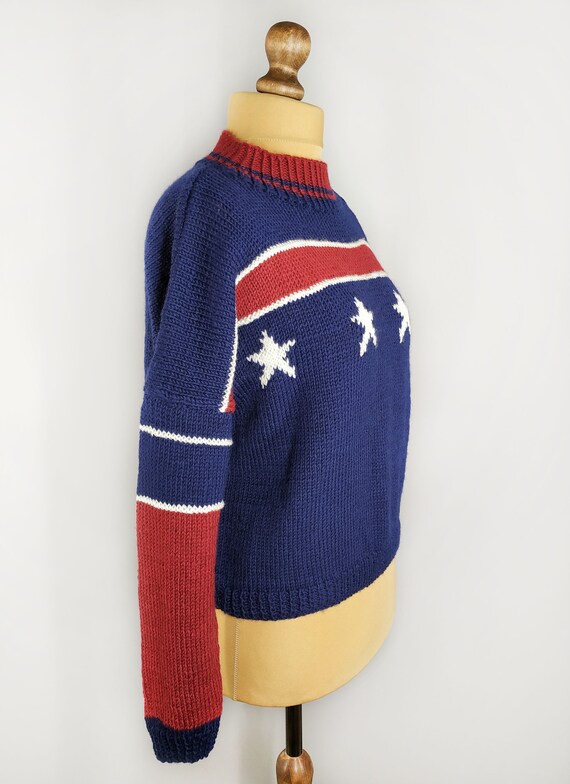 Vintage wool sweater with stars - Gem