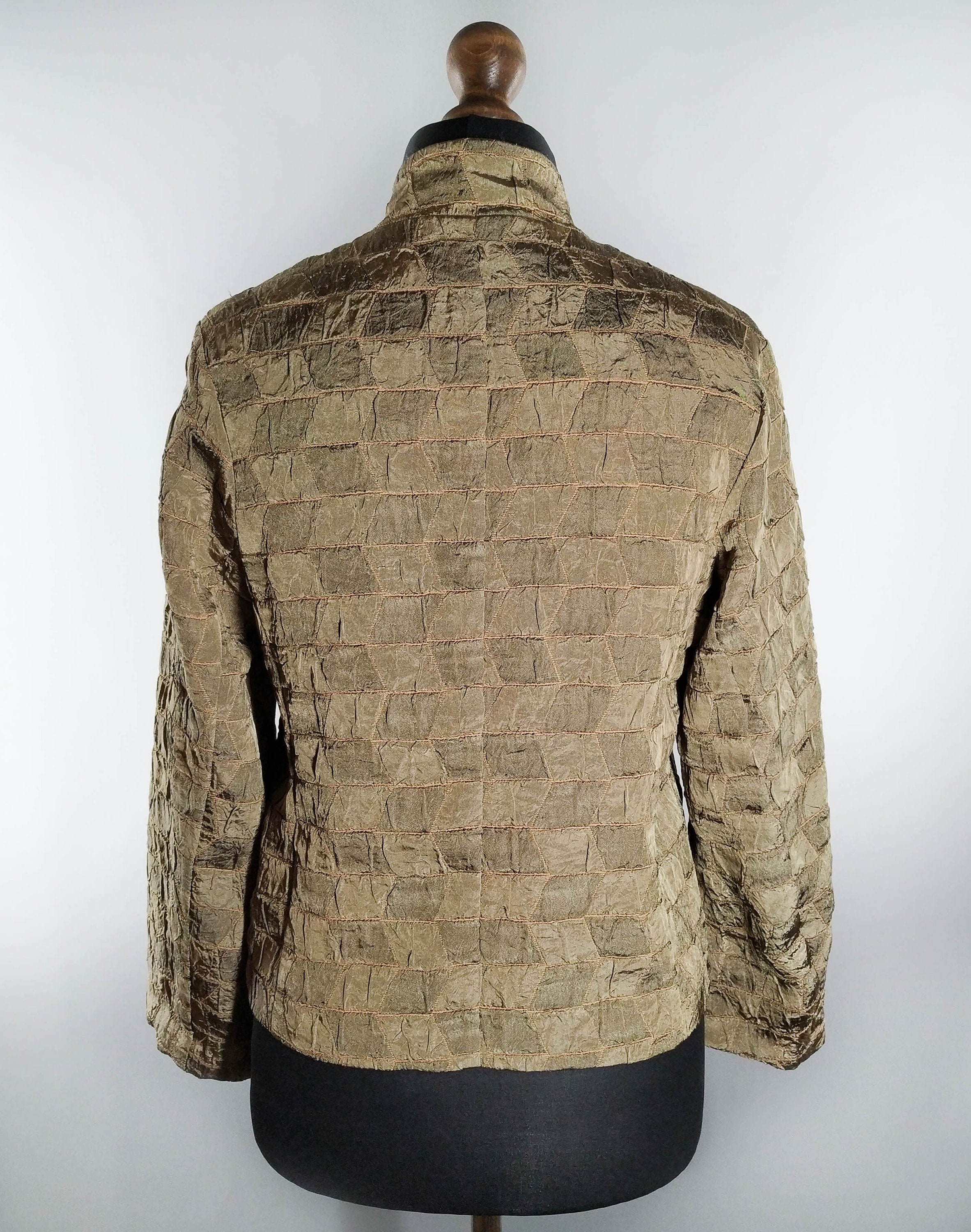 Vintage Metallic Jacket in Gold Color - Etsy