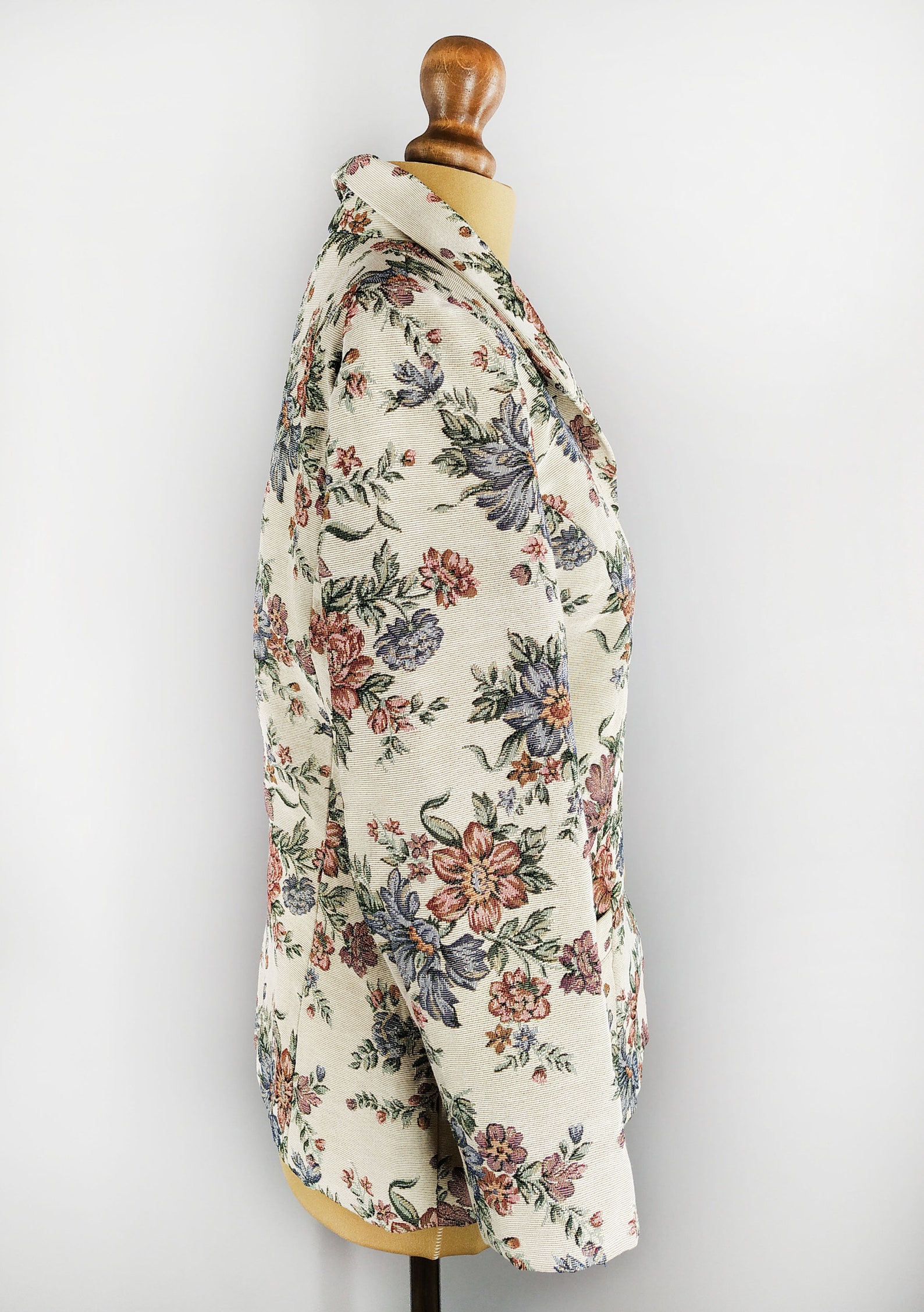Vintage Tapestry Blazer in Floral Print - Etsy