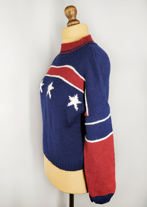 Vintage wool sweater with stars - Gem