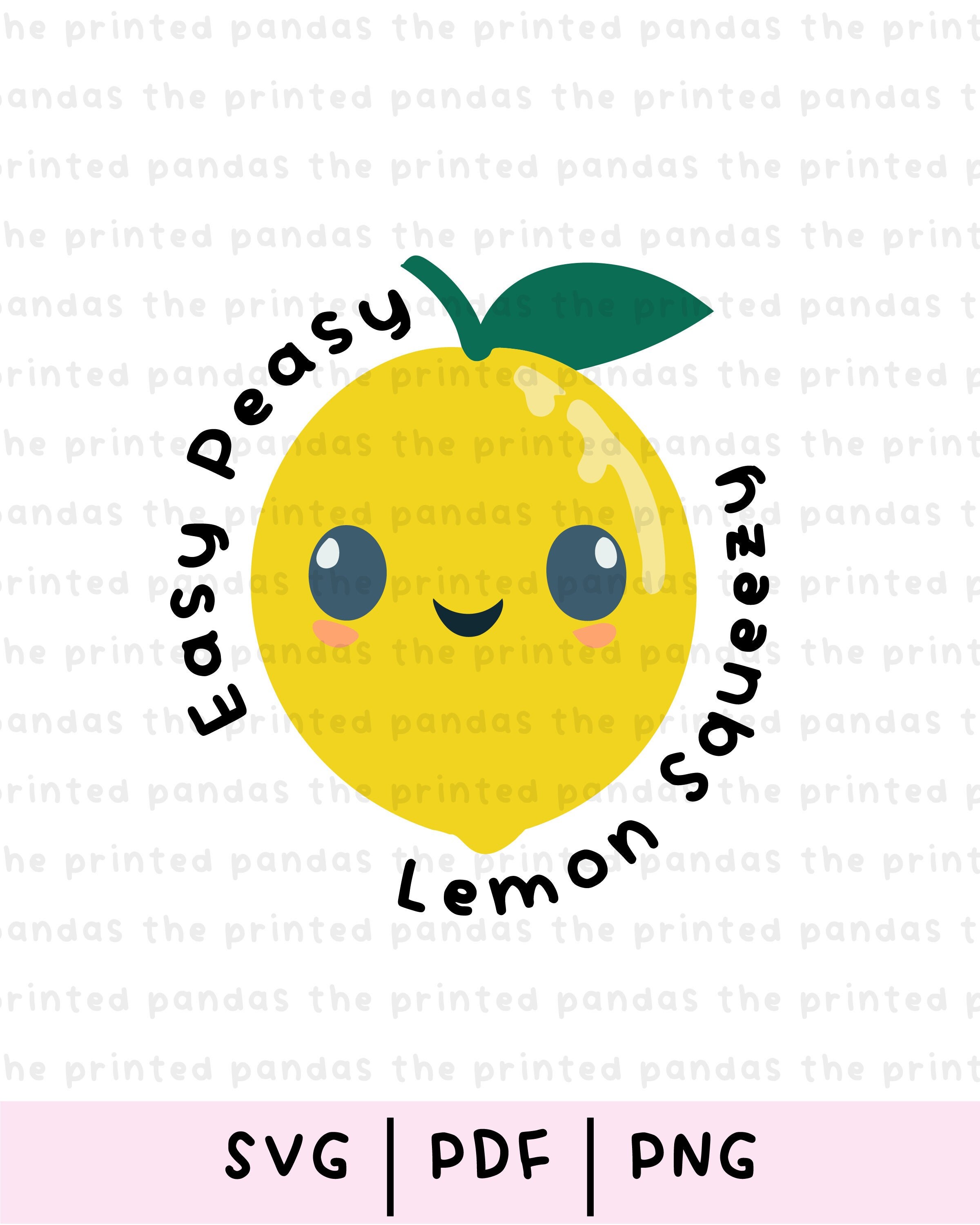 Lemon Svg, Cute Lemon Svg, Kawaii Lemon Svg, Easy Peasy Lemon Squeezy ...