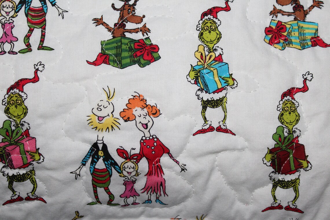 Christmas Grinch Quilt Grinch Lap Quilt Christmas Throw | Etsy