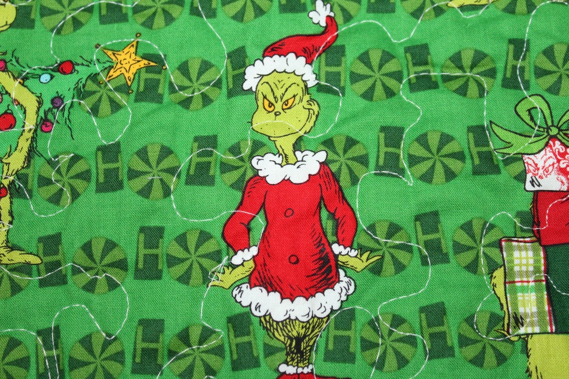 Christmas Grinch Quilt Grinch Lap Quilt Christmas Throw | Etsy