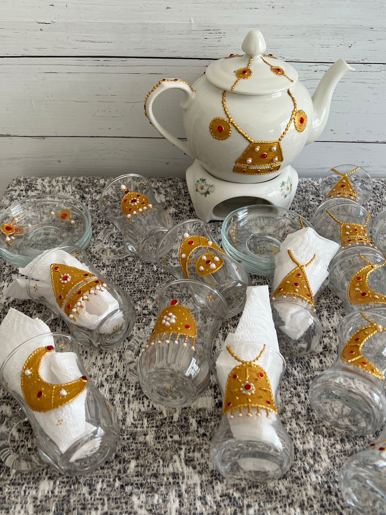 Traditional Tea Set, Moroccan Tea, Arabic Tea Set, Turkish Tea Set ...