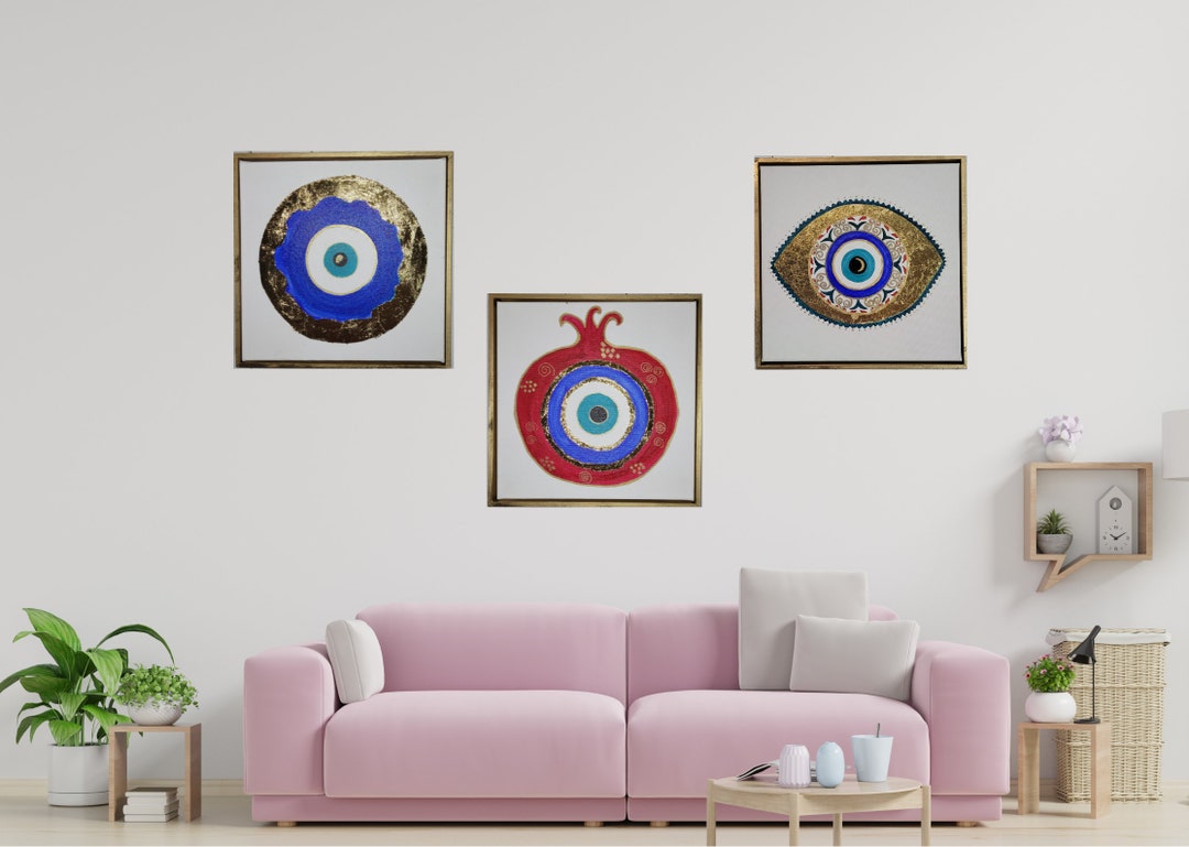 Original Charming Evil Eye Wall Art | Greek and Turkish Decor | Eye of ...
