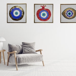 Original Charming Evil Eye Wall Art | Greek and Turkish Decor | Eye of ...