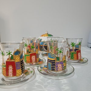 Traditional Tea Cups Moroccan Arabic Turkish Tea Set - Etsy UK