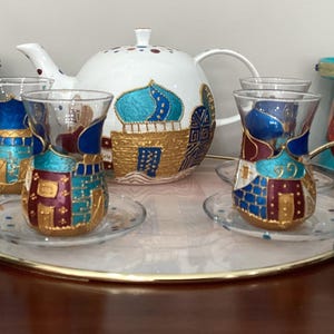 Traditional Tea Cups , Moroccan , Arabic , Turkish Tea Set, Chai ...