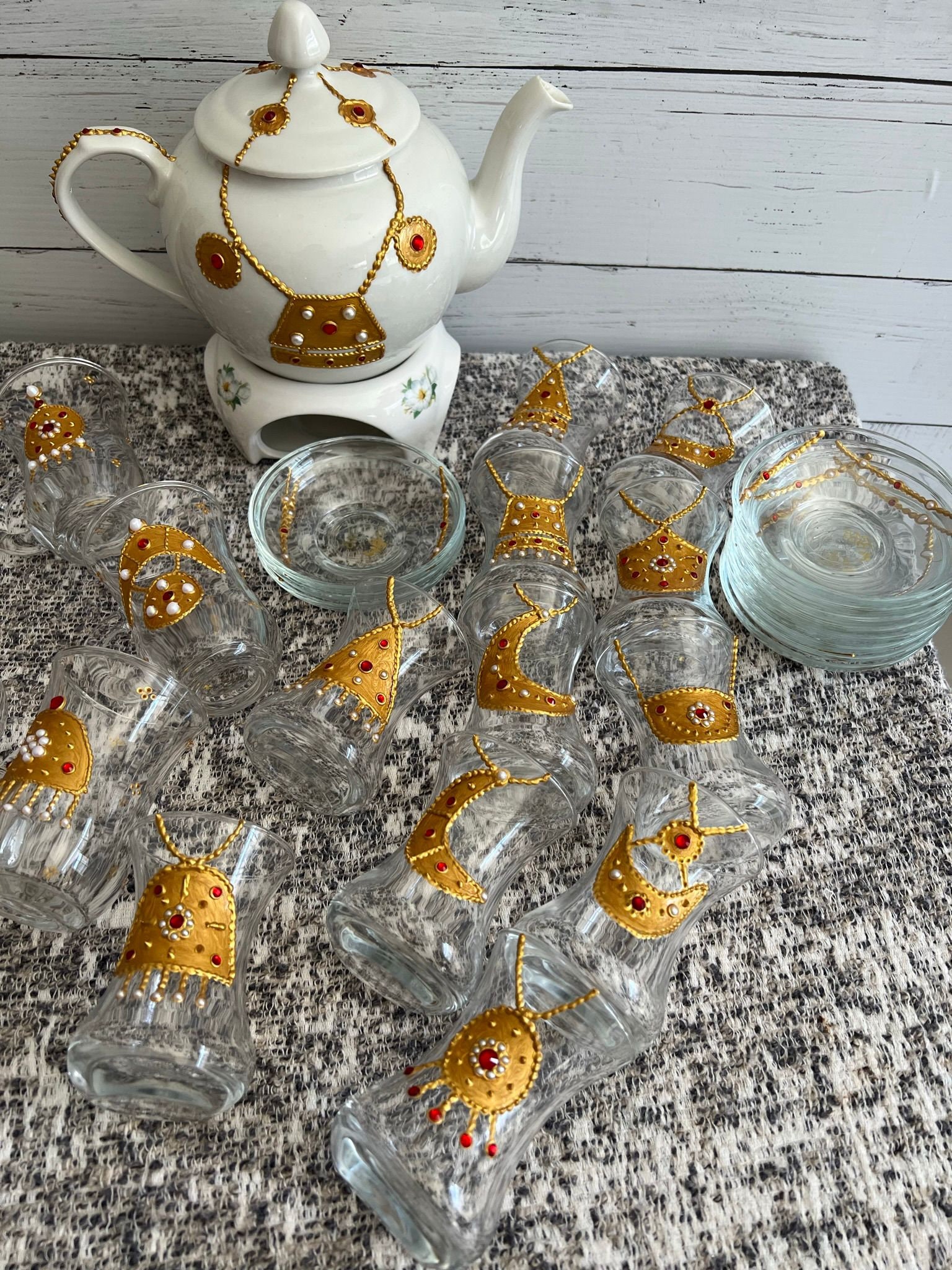 Traditional Tea Set, Moroccan Tea, Arabic Tea Set, Turkish Tea Set ...