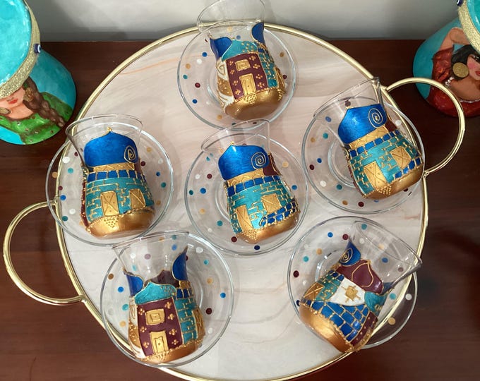 Traditional Tea Cups , Moroccan , Arabic , Turkish Tea Set, Chai ...