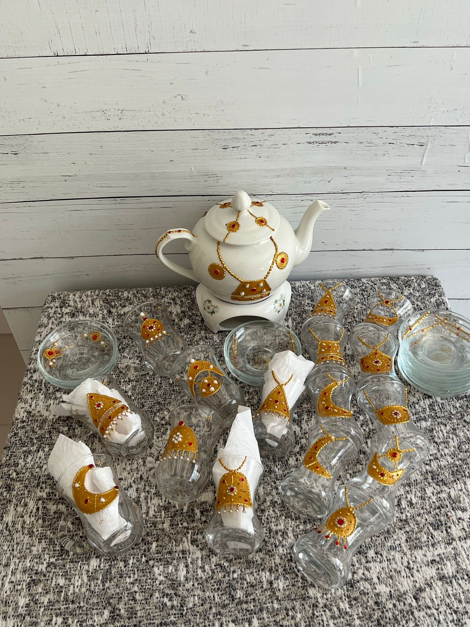 Traditional Tea Set, Moroccan Tea, Arabic Tea Set, Turkish Tea Set ...