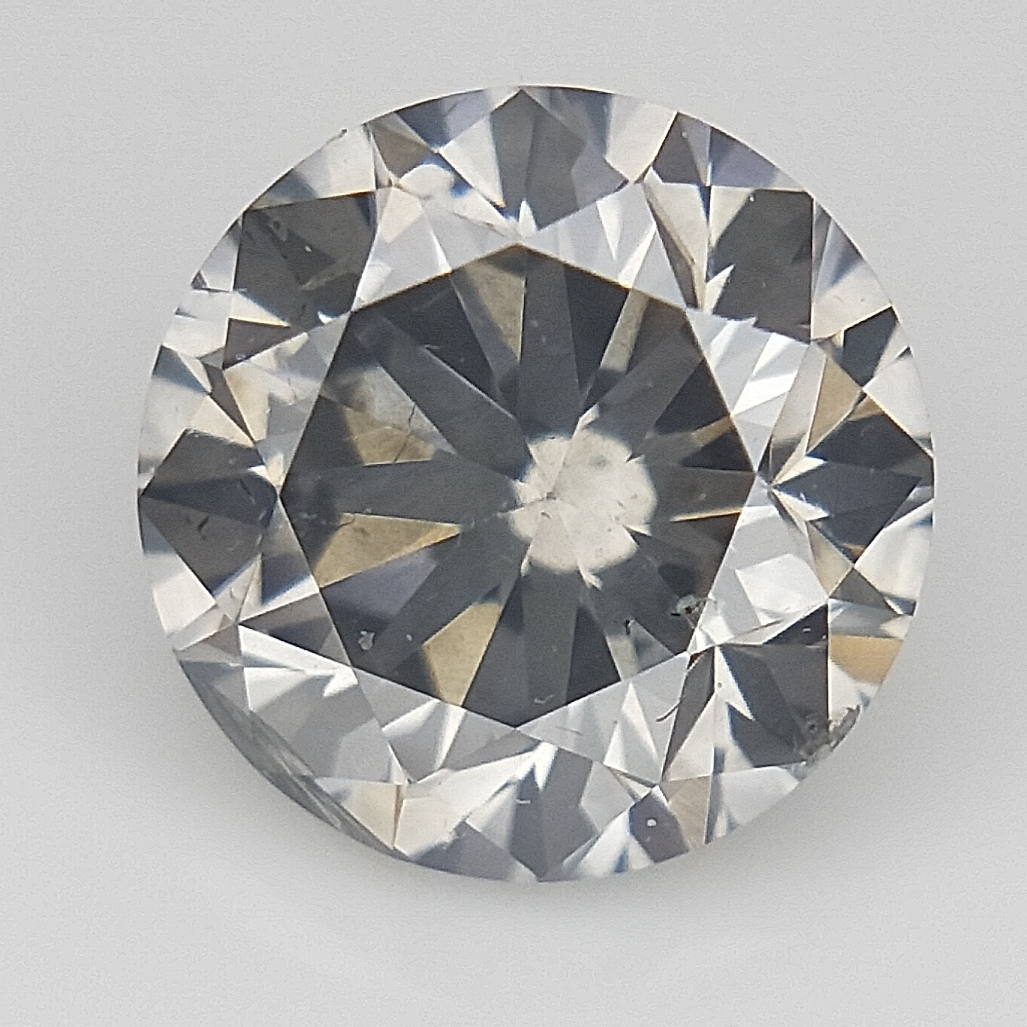 0.52 CT Grey Diamond Round Diamond Brilliant Cut Diamond | Etsy