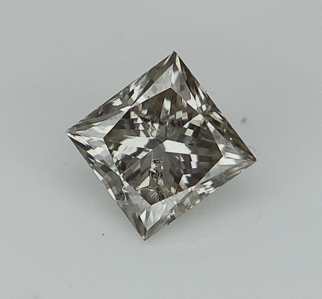 Princess Shape Diamond , Light Colored Diamond, 0.15cts - Etsy