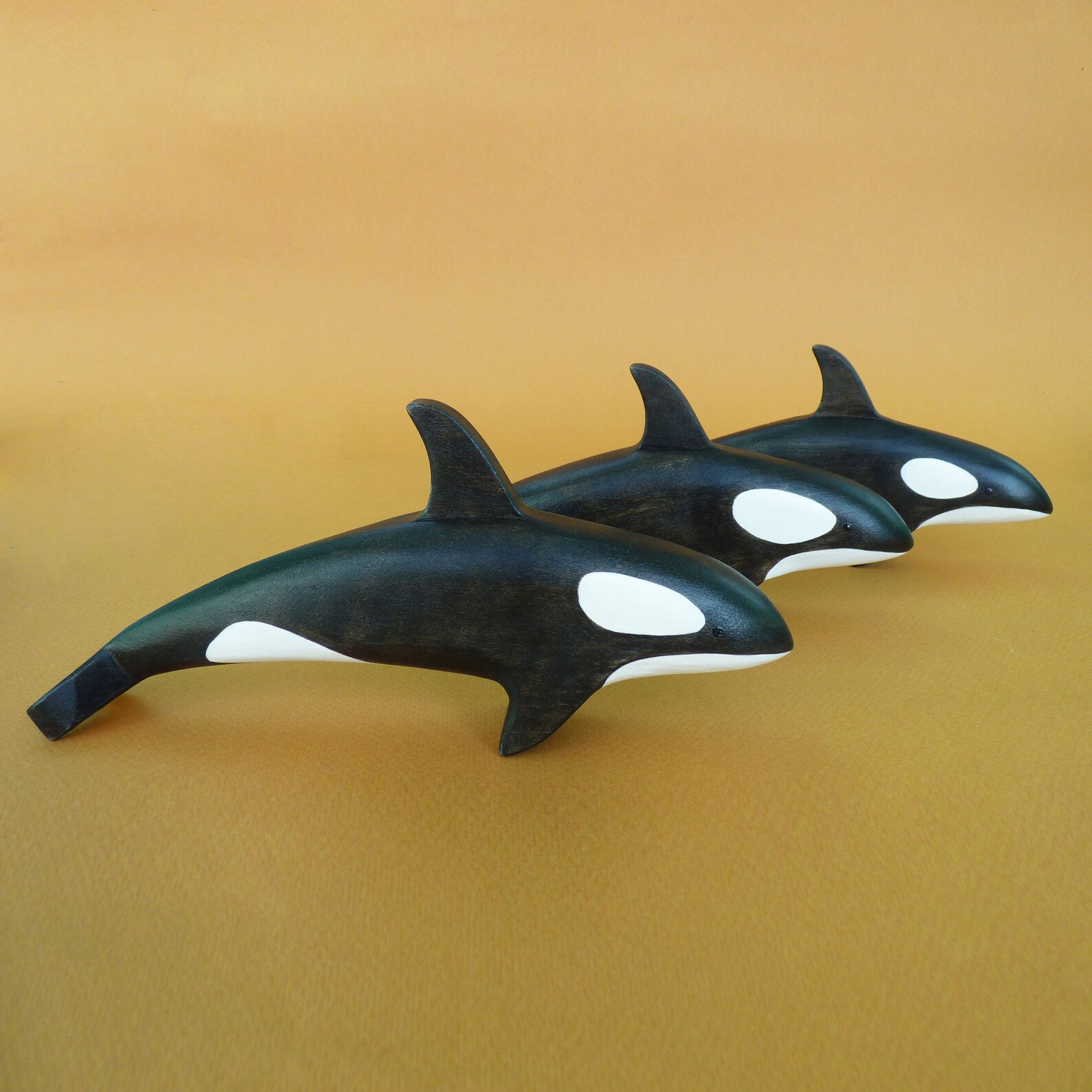 Wooden orca figurine Wood killer whale toy Wooden creatures | Etsy