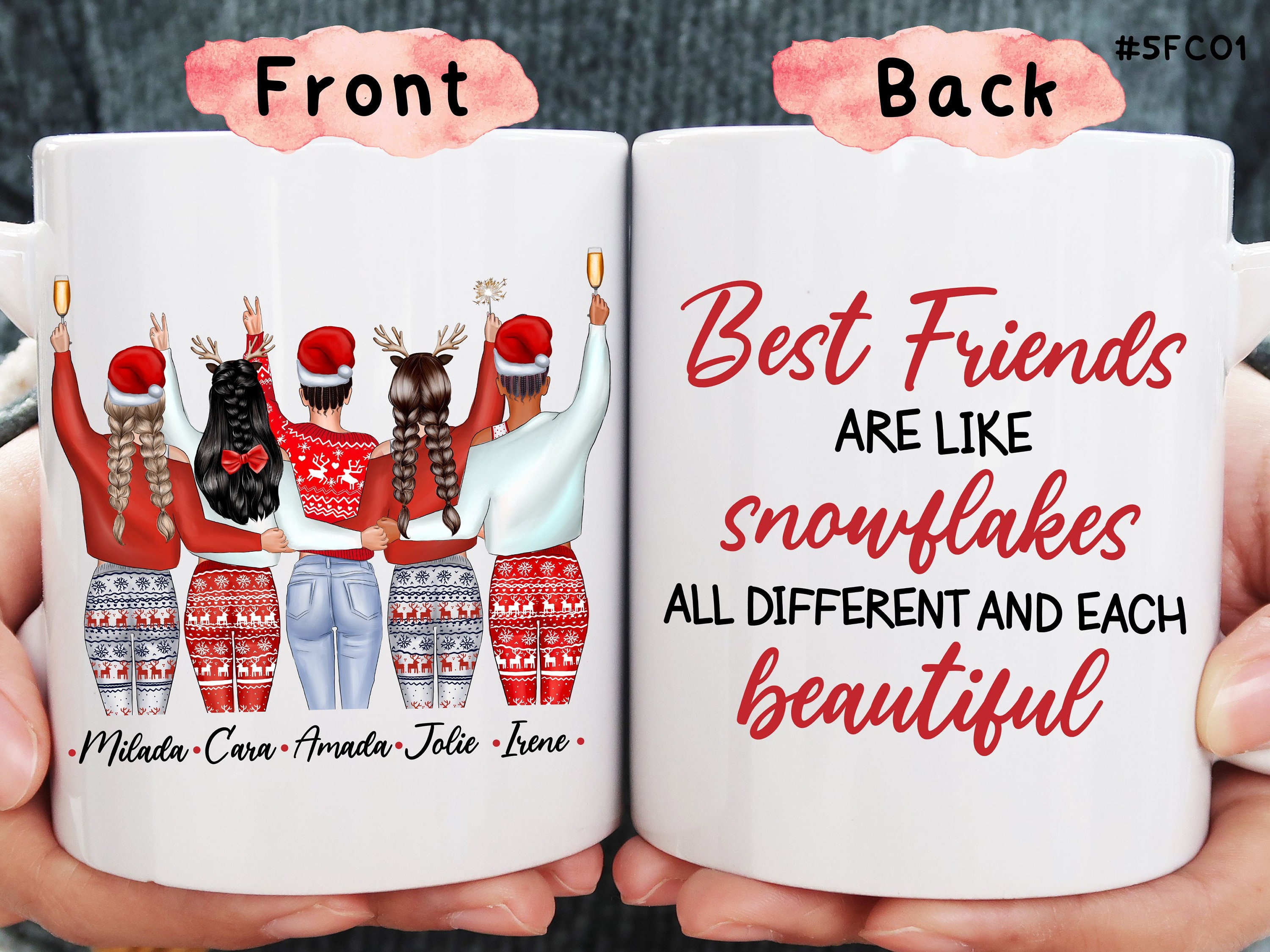 Custom Best Friend Christmas Mug Personalized Mug5 Best - Etsy