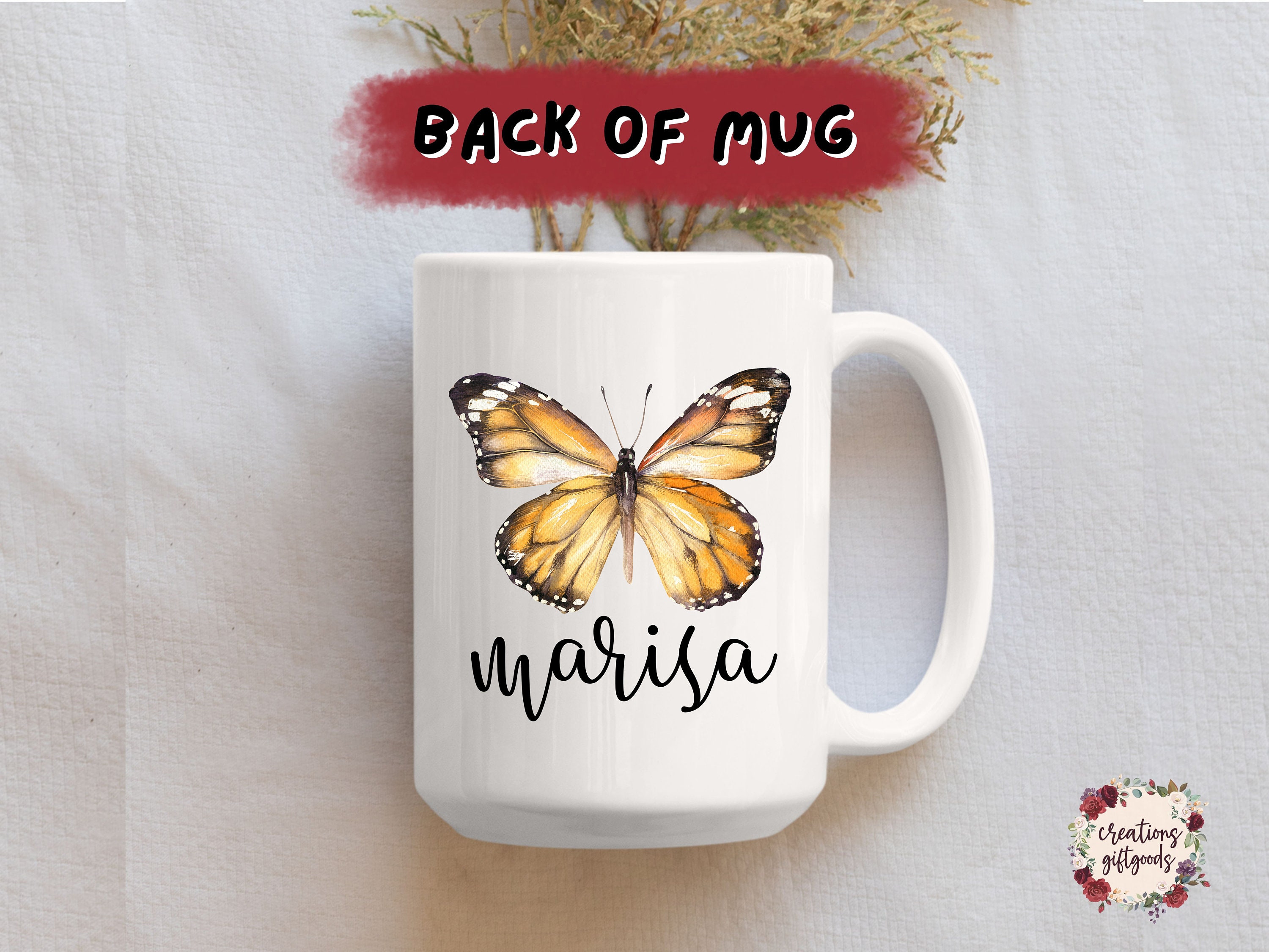 Butterfly Mug Blue Butterfly Coffee Mug Butterfly Gifts for | Etsy