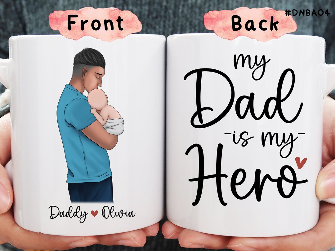 My Dad is My Hero Mug, First Fathers Day Gift, New Dad Mug ...