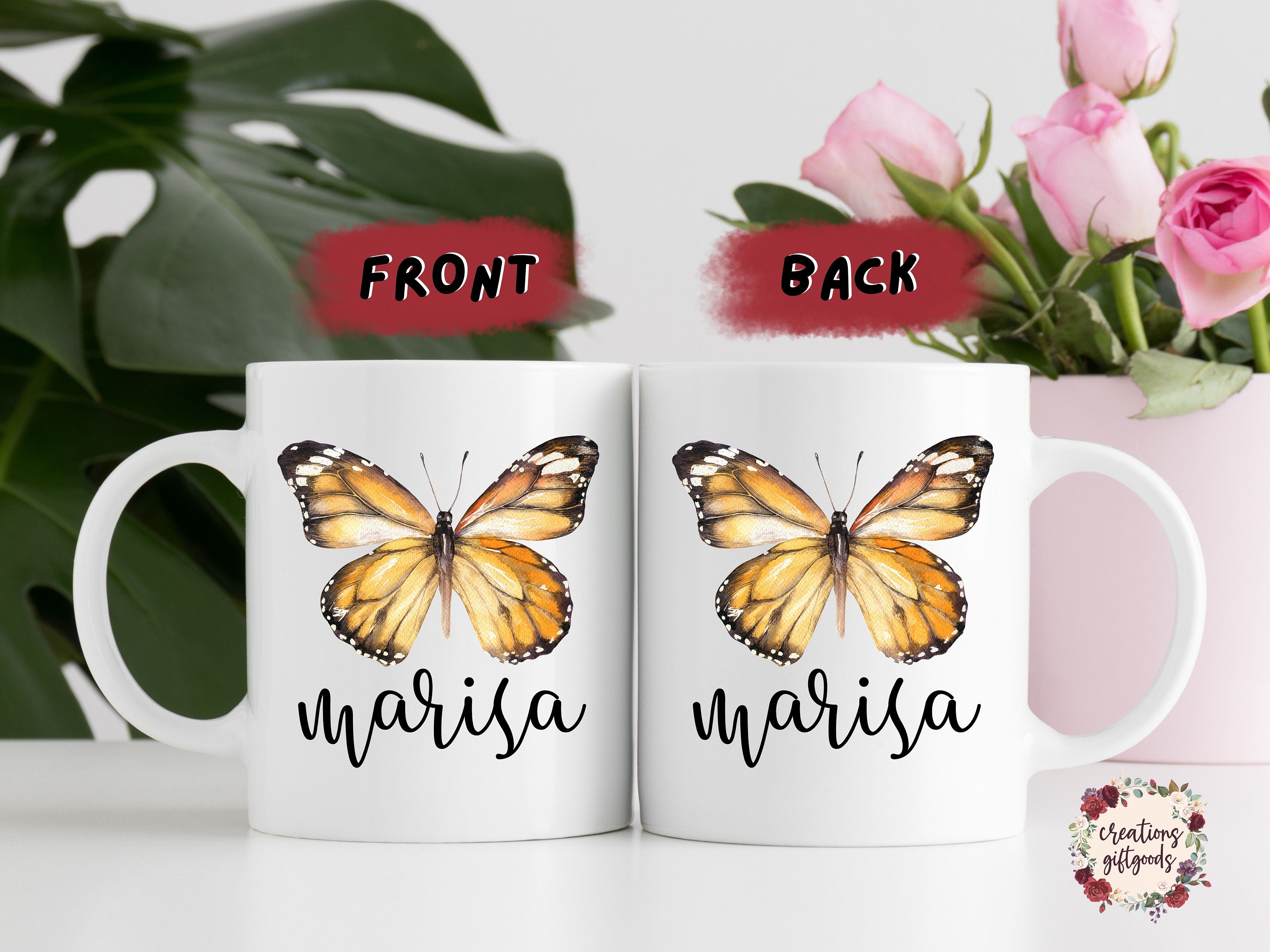 Butterfly Mug Blue Butterfly Coffee Mug Butterfly Gifts for | Etsy