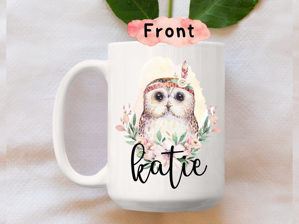 Owl Mug Ceramic Owl Coffee Cup for Women Personalized Owl - Etsy