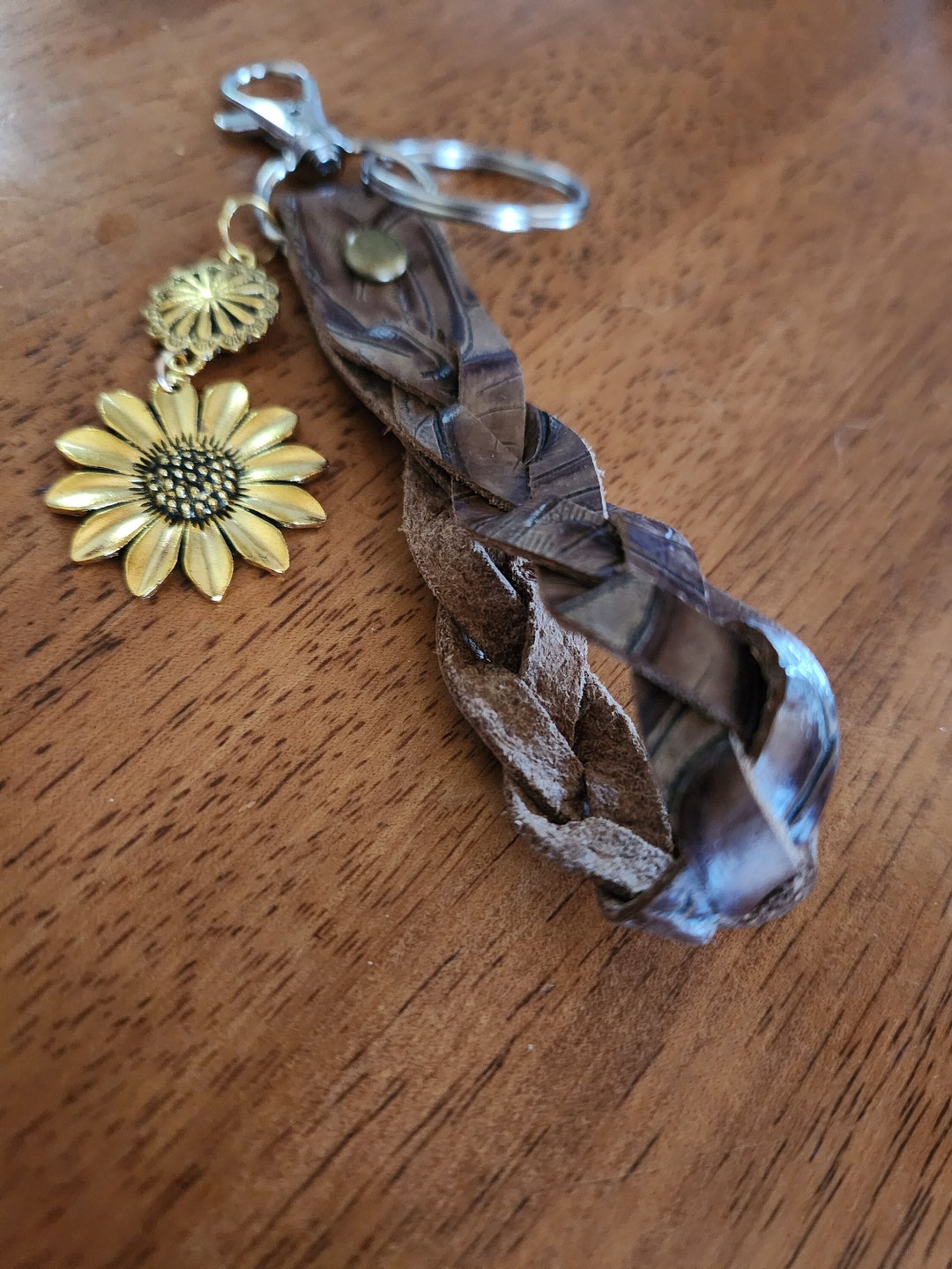 Leather Braided Western, Boho Keychain - Etsy