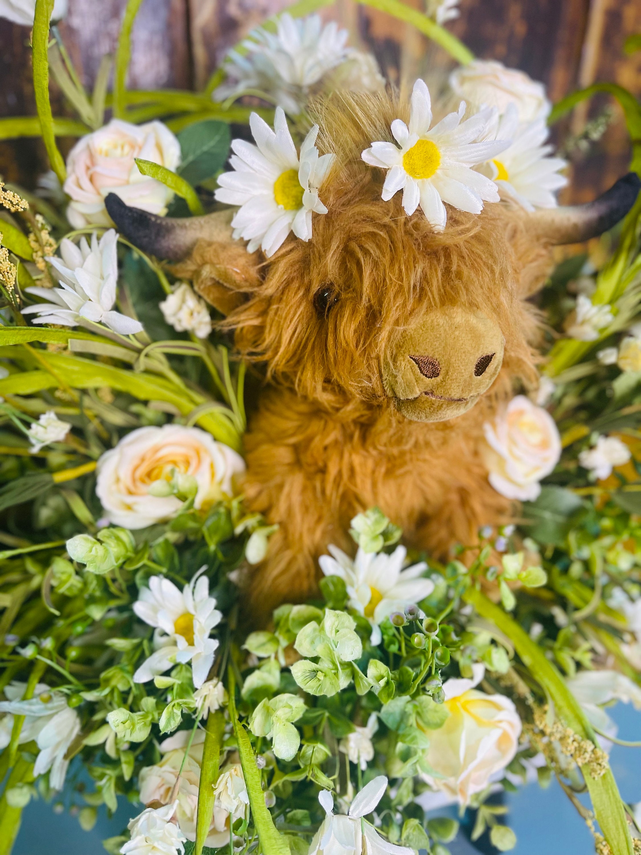 Highland Cow Wreath, Highland Cow Decor, Farmhouse Decor, Modern ...