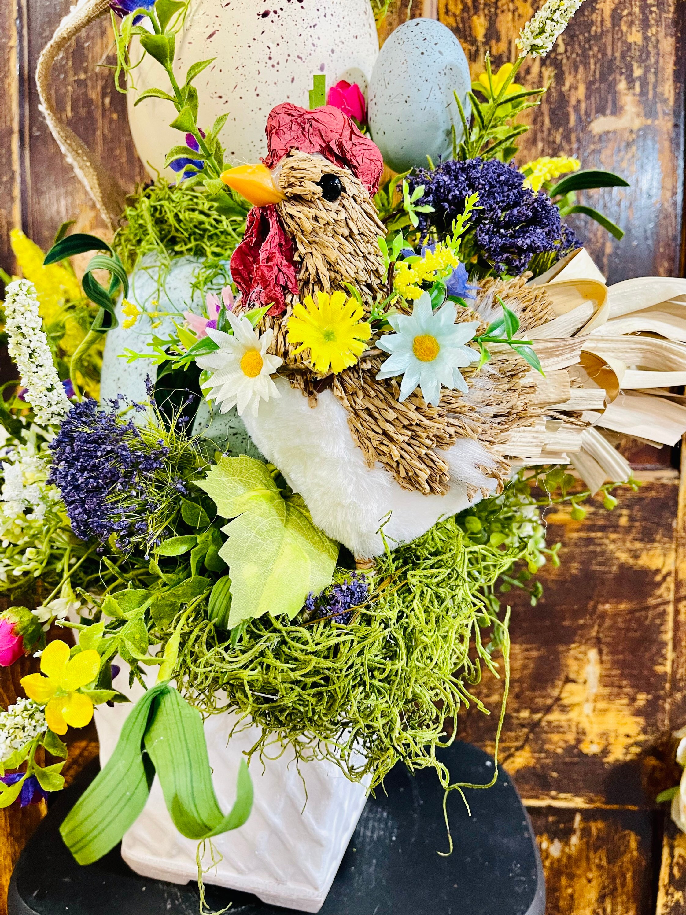 Country Spring Centerpiece Egg Topiary Chicken Egg Topiary | Etsy