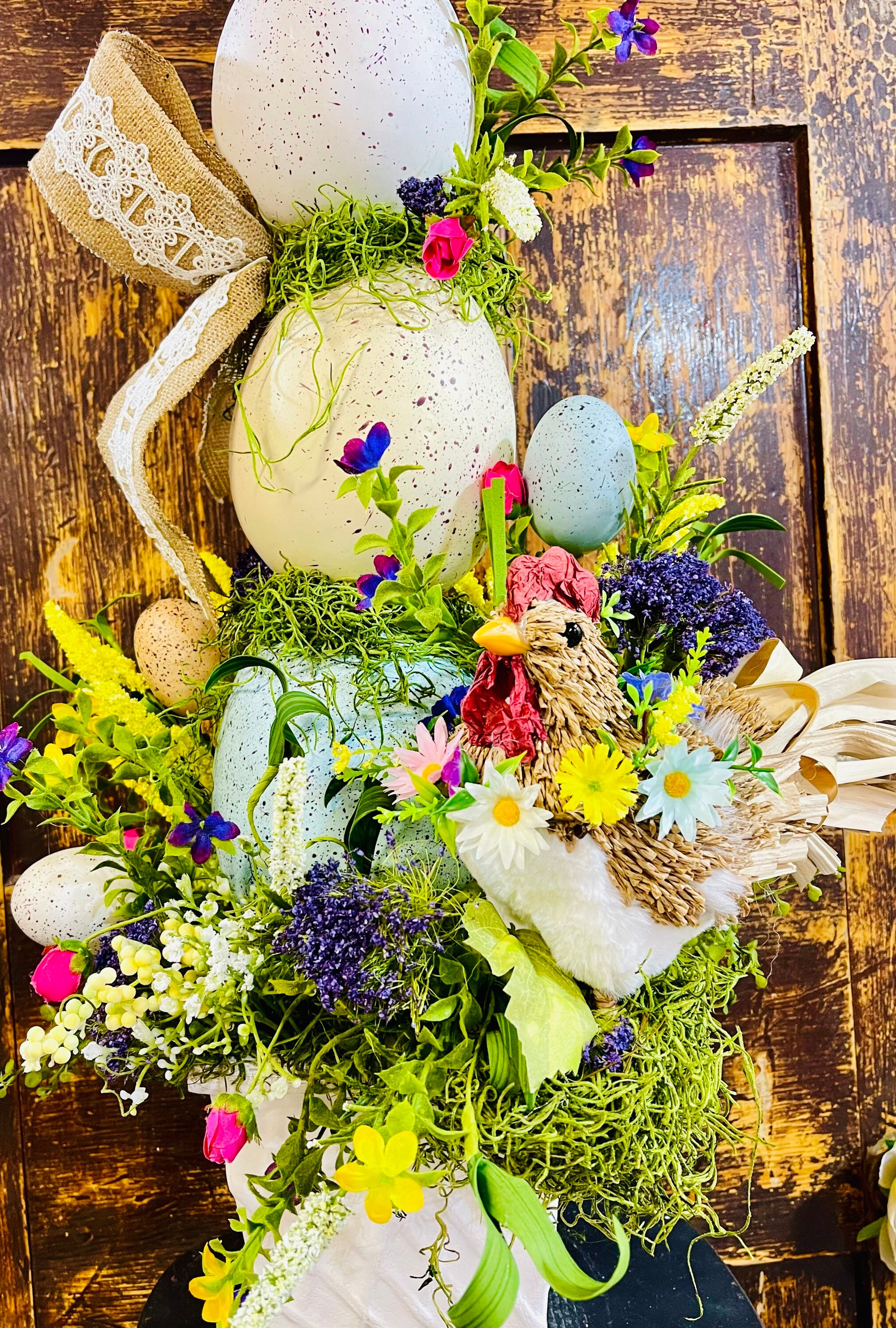Country Spring Centerpiece Egg Topiary Chicken Egg Topiary | Etsy