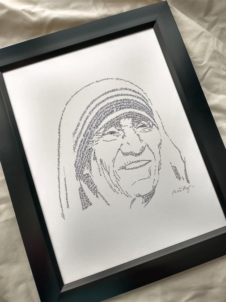 Mother Teresa Print St. Teresa of Calcutta Saint Quote - Etsy