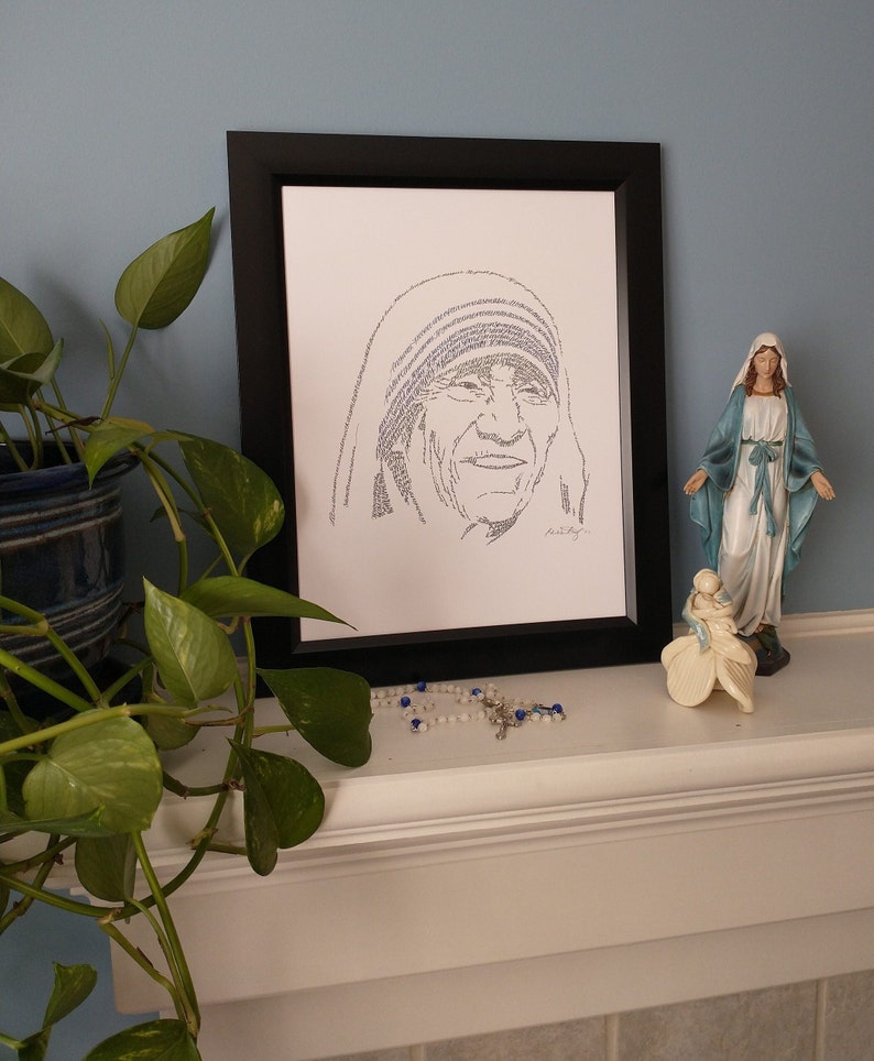Mother Teresa Print St. Teresa of Calcutta Saint Quote - Etsy