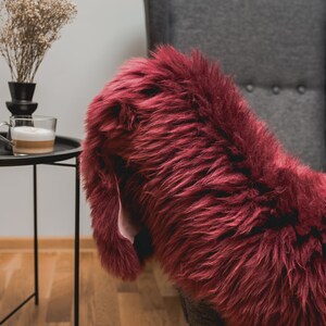Burgundy / Red Dyed Sheepskin Rug Rugs Amazing Sheepskin Sheep Skin ...