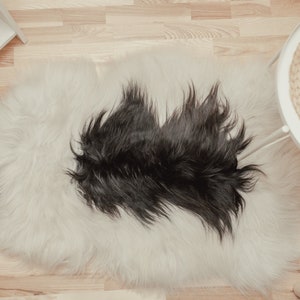 Sheepskin Natural Spotted Icelandic Rugs, Amazing Sheepskin, for Gift ...