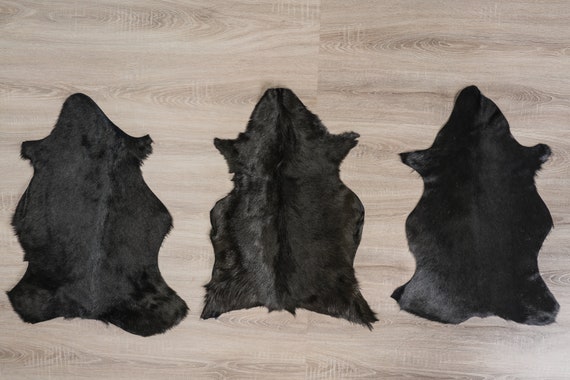 Dyed Black Goat Skin Natual Goat Skin Goat Skin Rug Size | Etsy