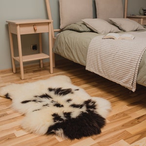 Original, Natural GIANT Rug Spotted, Genuine Natural Sheepskin Rugs ...