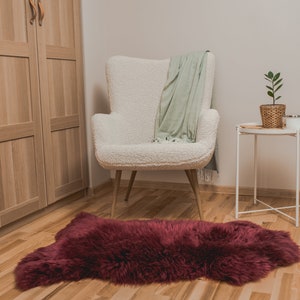 Burgundy / Red Dyed Sheepskin Rug Rugs Amazing Sheepskin Sheep Skin ...