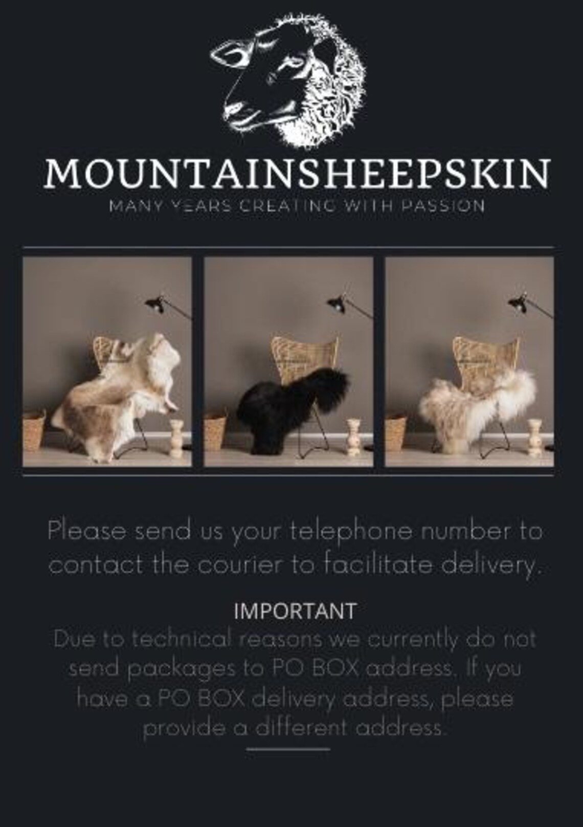 Giant XXL Genuine Natural Black Quadruple Icelandic Sheepskin Rug, Pelt ...