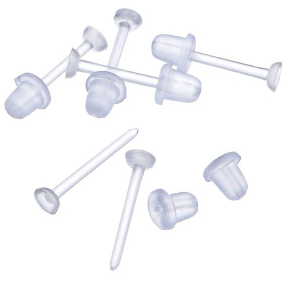 Clear Plastic Stud Earrings. Transparent In Colour Easily | Etsy