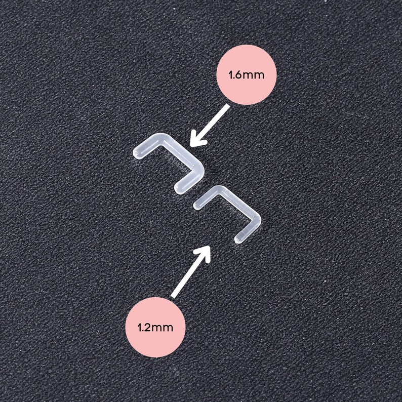 Clear Septum Retainer. Invisible Plastic Septum Ring Piercing. - Etsy