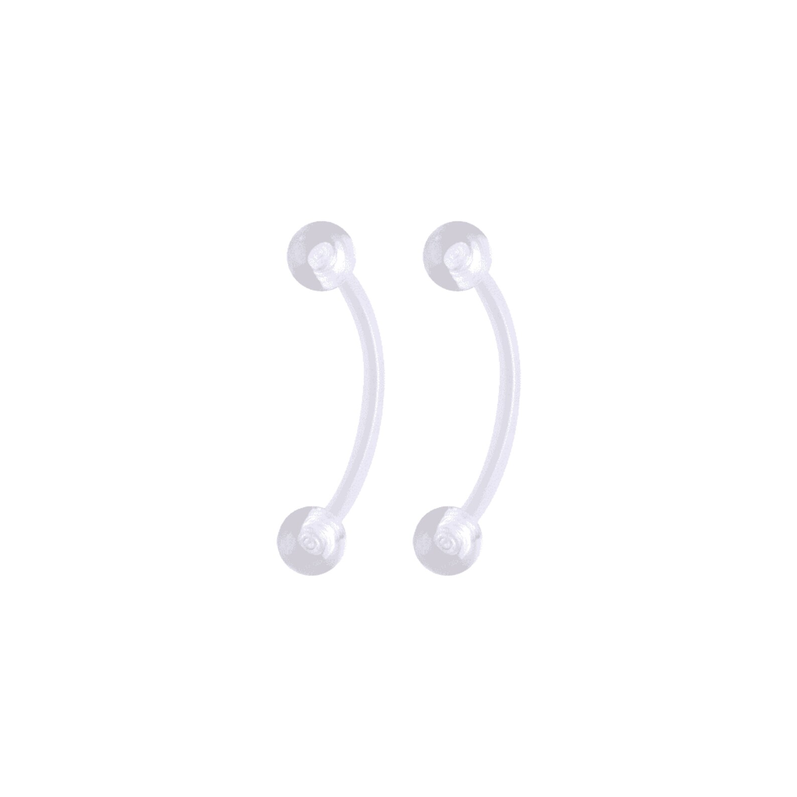 Invisible Clear Plastic Curved Barbell. Transparent in Colour - Etsy