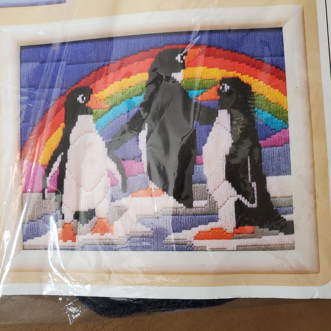 Vintage 1986 the Creative Circle Cross Stitch Kit, 1431 Rainbow ...