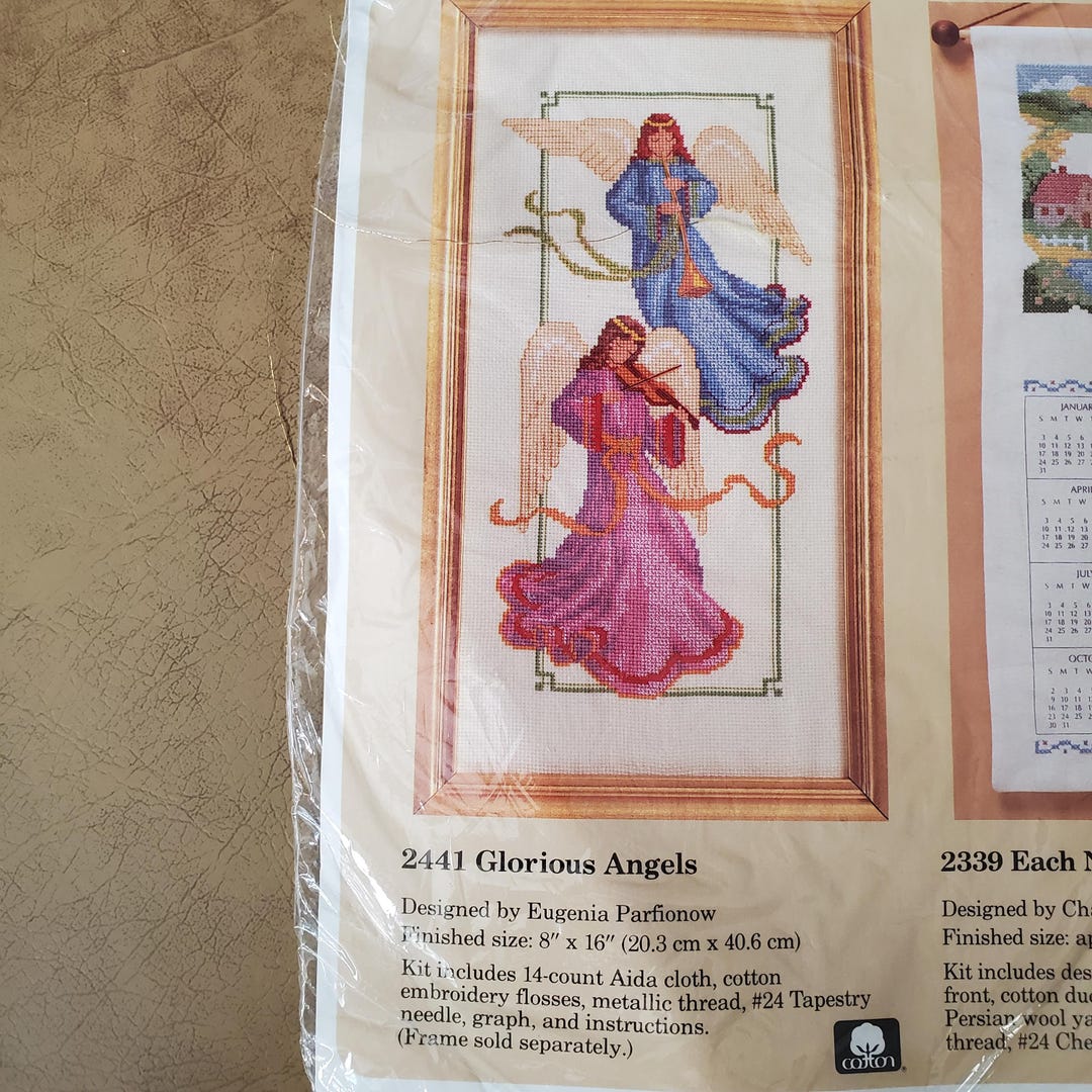 Vintage 1987 the Creative Circle Cross Stitch Kit, 2441 Glorious Angels ...