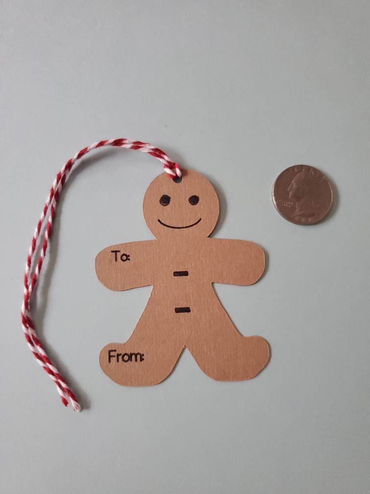 10 Gingerbread Man Gift Tags Gift Tags for Christmas Present - Etsy