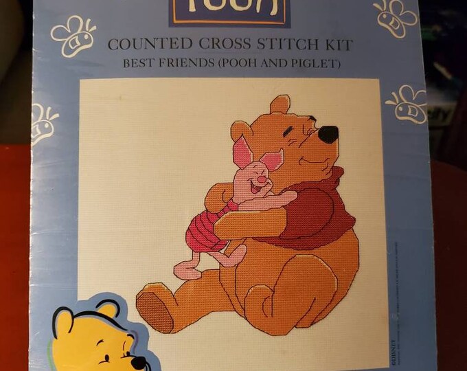 Leisure Art Pooh best Friends pooh and Piglet Counted Cross Stitch Kit ...