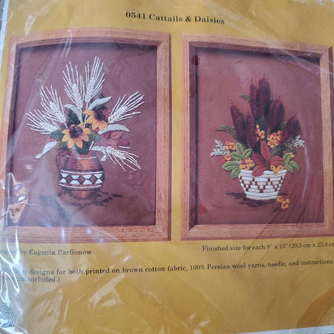 Vintage 1984 the Creative Circle Cross Stitch Kit, 0541 Cattails ...