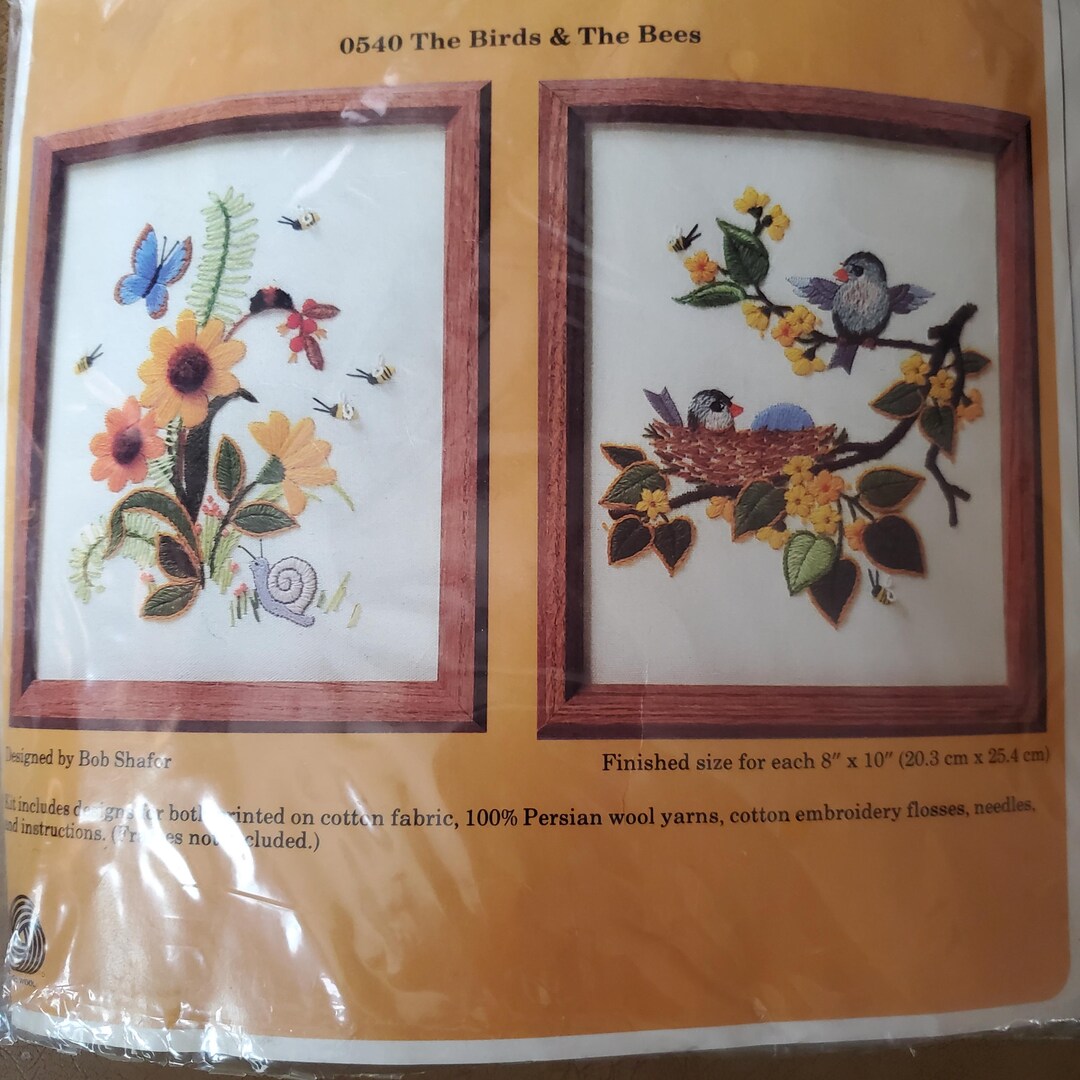 Vintage 1984 the Creative Circle Cross Stitch Kit, 0540 the Birds & the ...